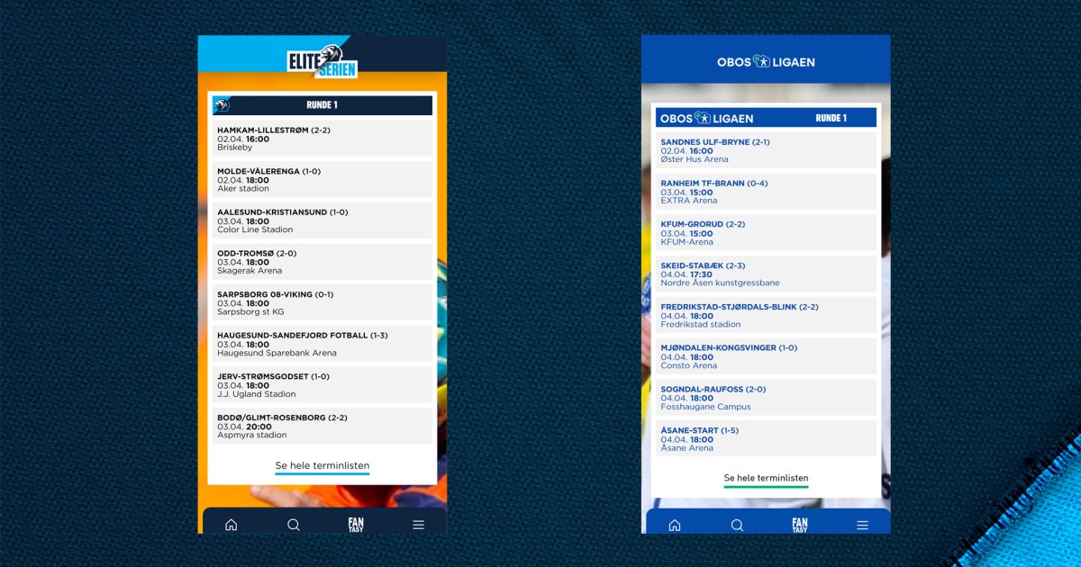 Slik laster du ned appene til Eliteserien og OBOS-ligaen / Stabæk