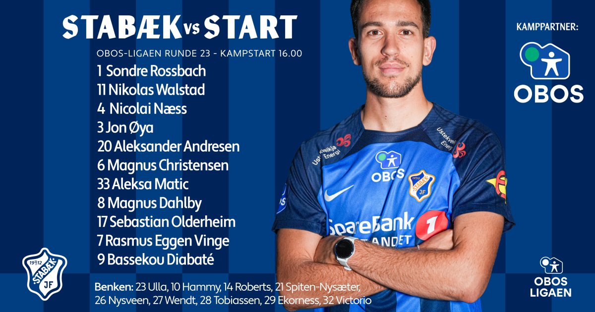 Slit stiller vi mot Start / Stabæk